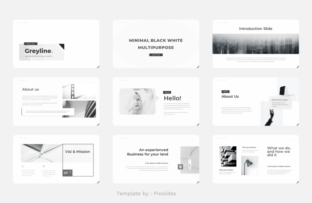 Best Black and White PowerPoint Templates | GrafexMedia