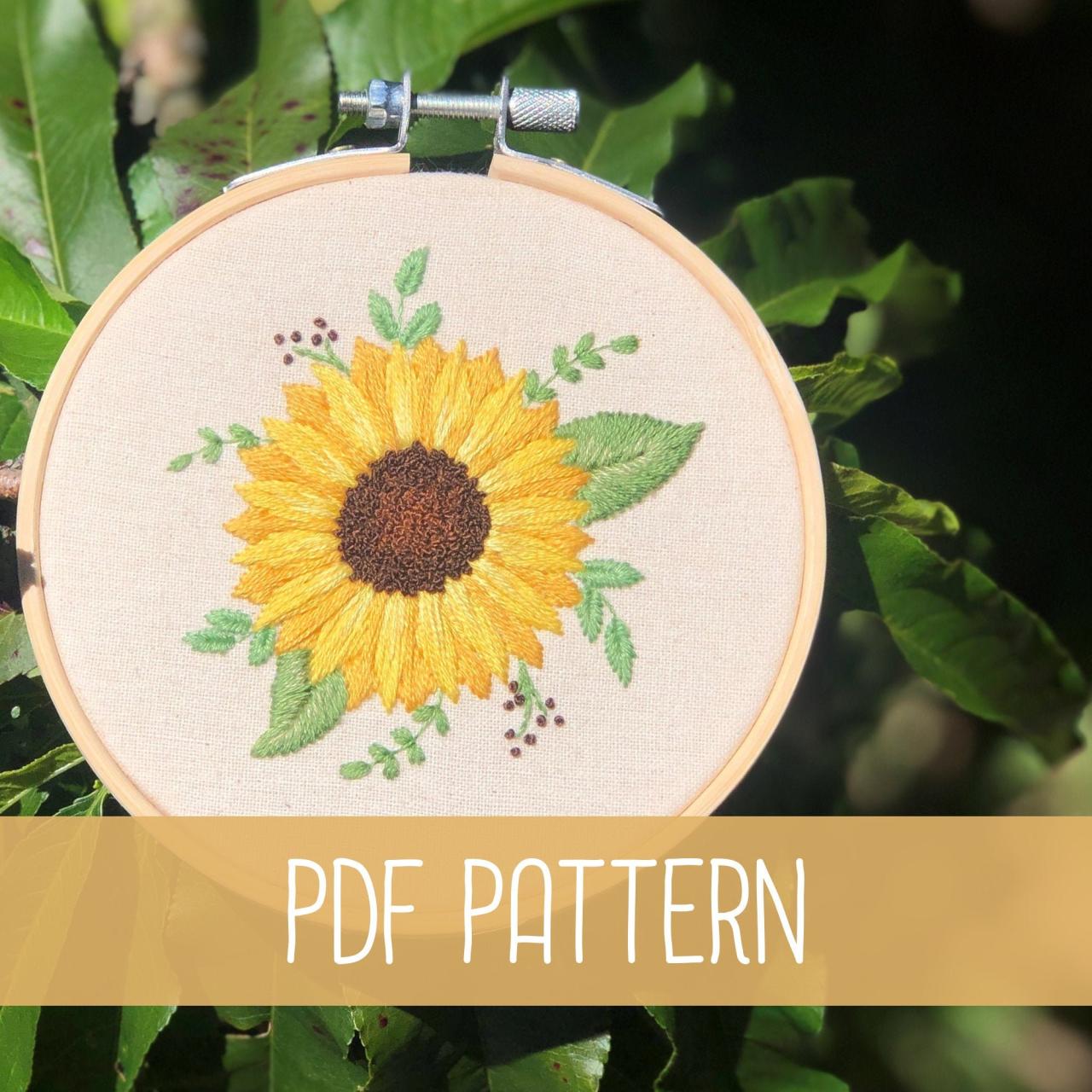 Best Sunflower Embroidery Pattern A Guide | GrafexMedia