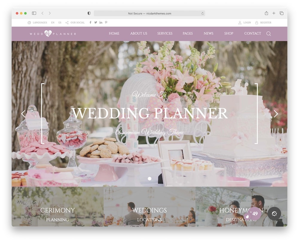 Best Wedding & Event Planner WordPress Themes | GrafexMedia